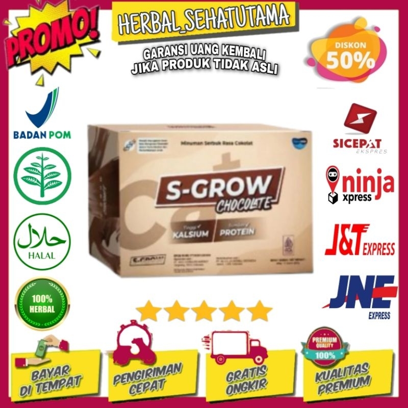 Jual S-GROW coklat ORIGINAL SUSU PENINGGI BADAN ISI 10sachet/1BOX, SUSU ...