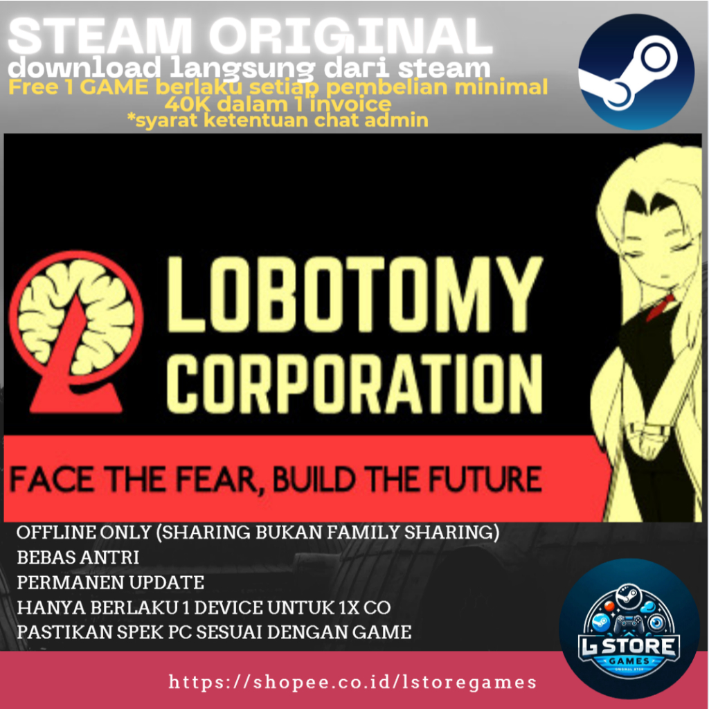 Jual Lobotomy Corporation PC Sharing Original Offline | Shopee Indonesia