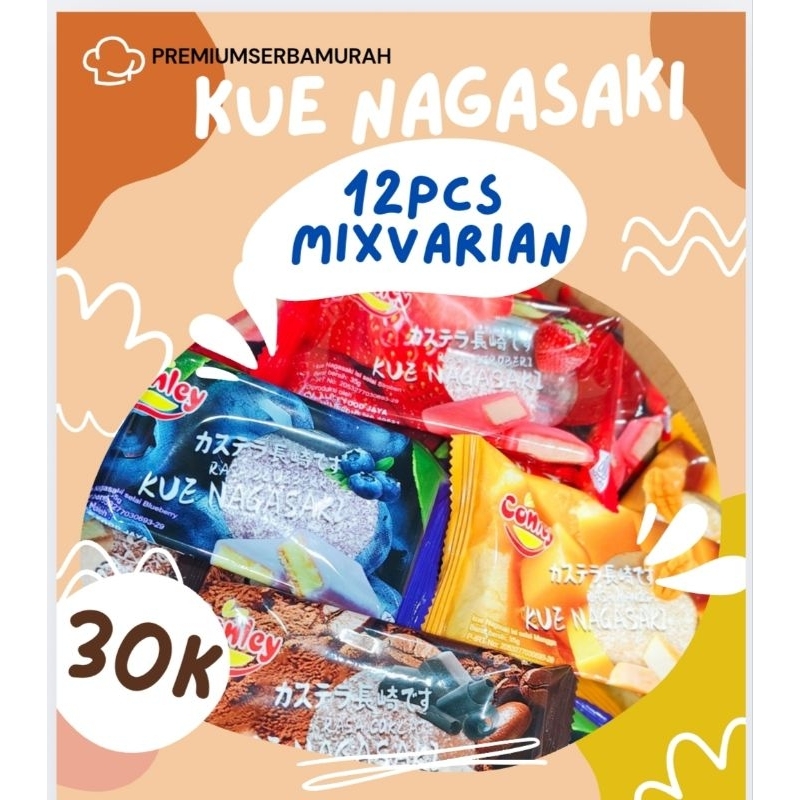 Jual PROMO !! KUE NAGASAKI CONLEY || SOFT CAKE JAPAN MIXVARIAN | Shopee ...