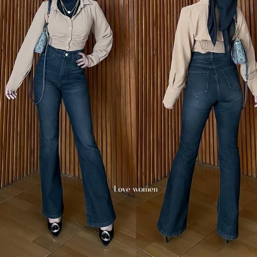 Jual Highwaist Cutbray Jeans Retro 114 - Celana Jeans Cutbray Premium ...