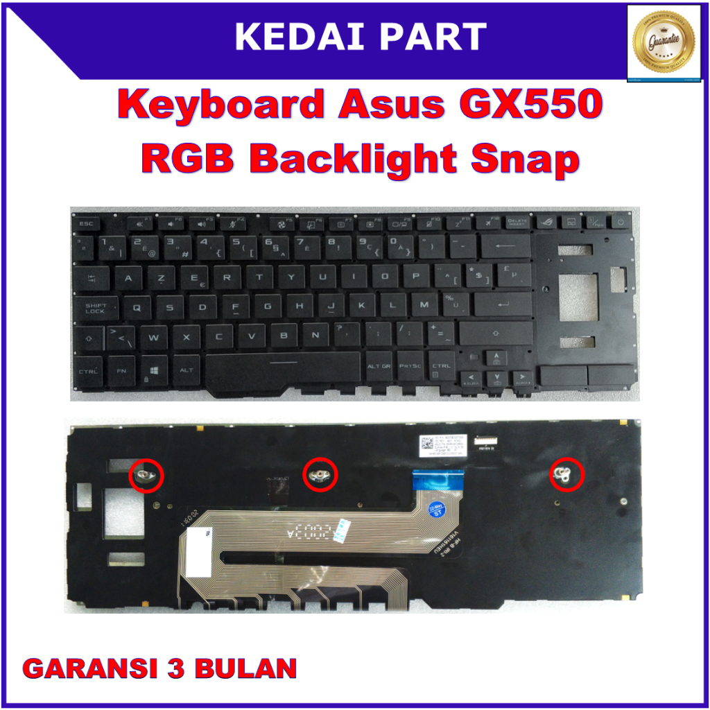Jual Keyboard Asus ROG Zephyrus Duo 15 GX550 GX551 GX551Q GX551QM ...