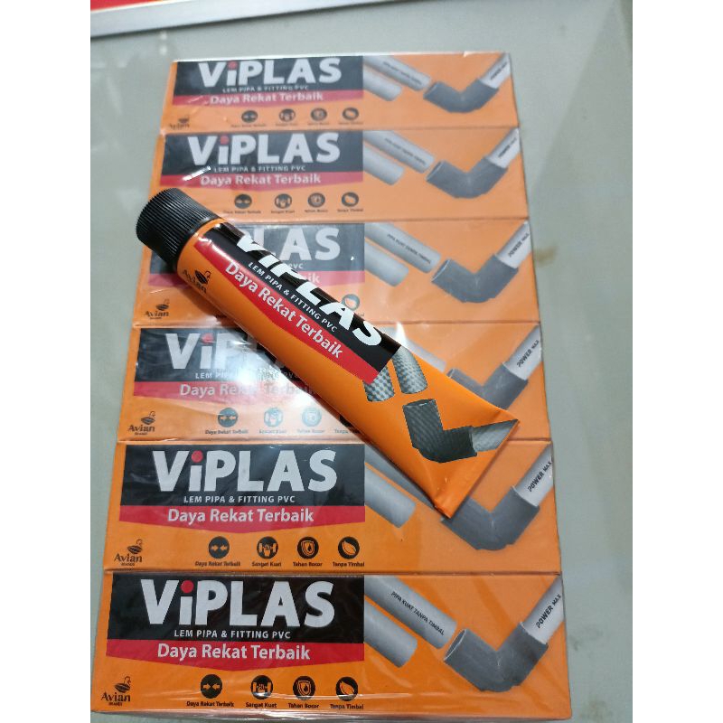 Jual lem pipa dan fitting pvc VIPLAS 40 gr | Shopee Indonesia