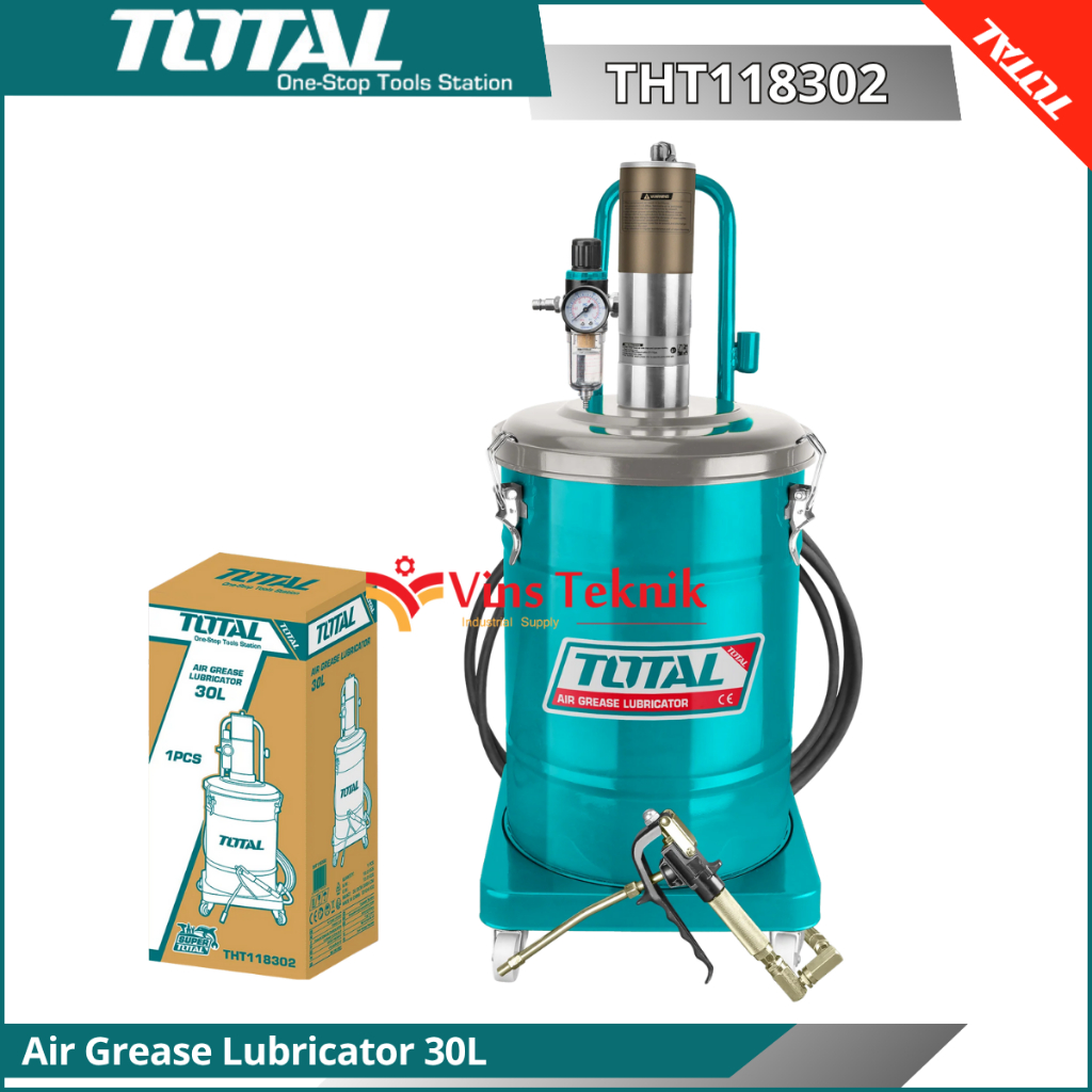 Jual Pompa Oli angin Air Grease Lubricator 30L Greas Pump TOTAL ...