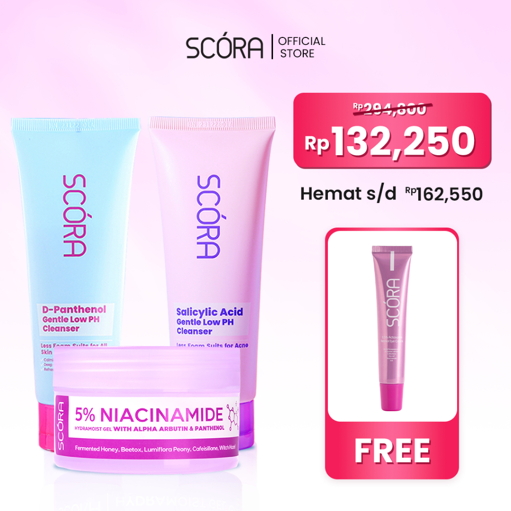 Jual SCORA 5% Niacinamide Hydramoist Gel with Alpha Arbutin & Panthenol 45ML + SCORA Salicylic ...