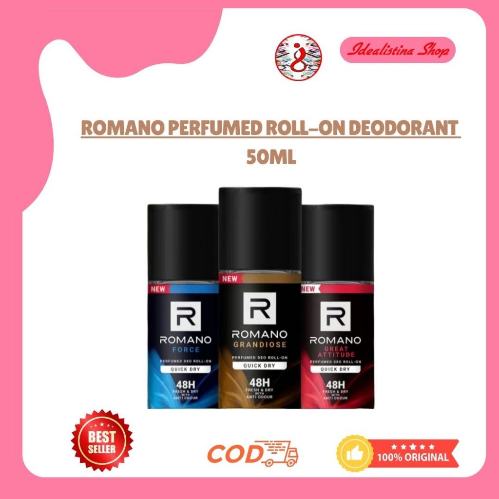 Jual Romano Perfumed Roll-On Deodorant 50ml | Shopee Indonesia