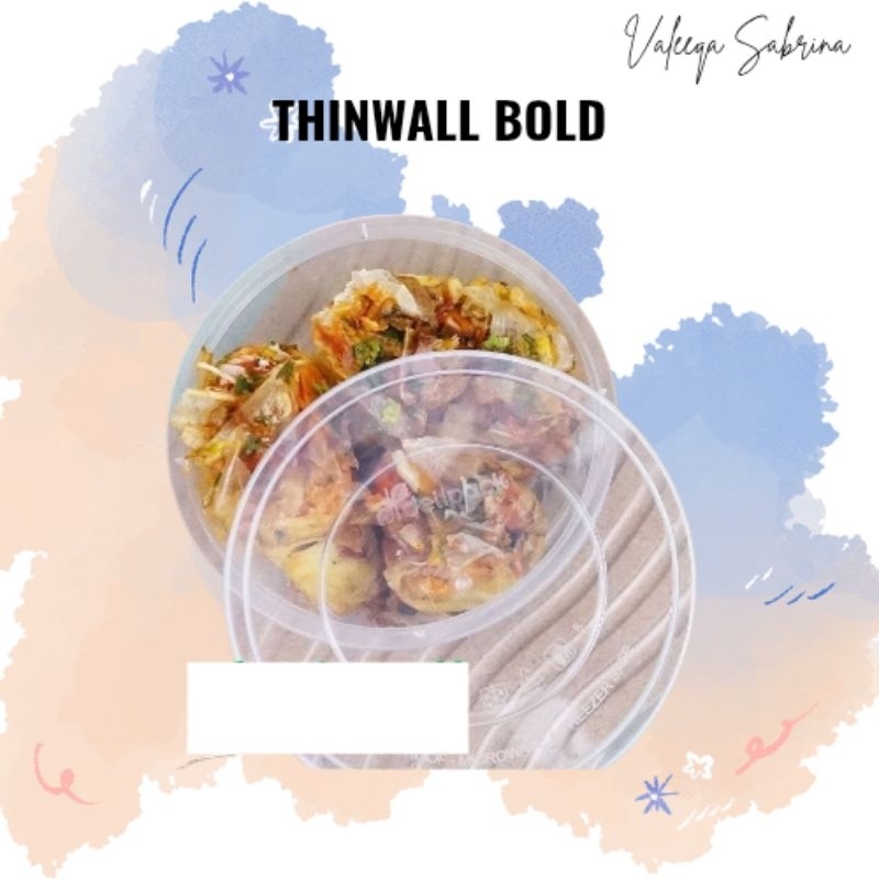 Jual Thinwall bold / mangkok plastik bulat / thinwall round bold (isi ...