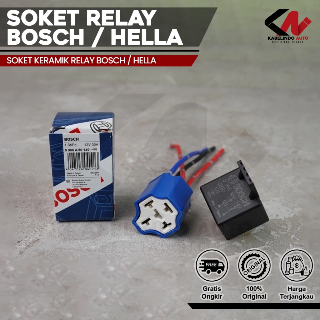 Jual TM Socket Cable Relay Ceramic / Soket Relay Keramik Relay BOSCH ...