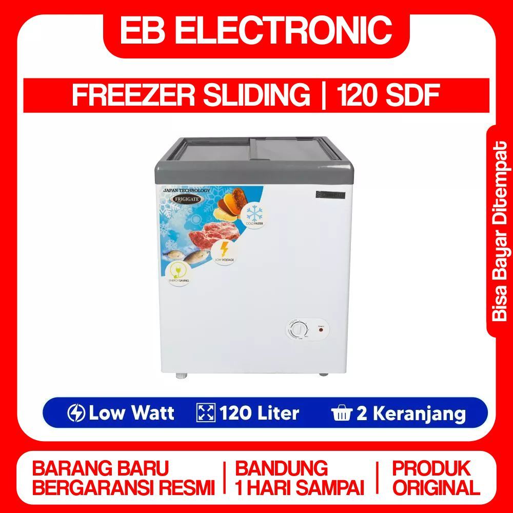 Jual CHEST FREEZER Frigigate CF-120SDF 100Liter Sliding Door Frozen ...