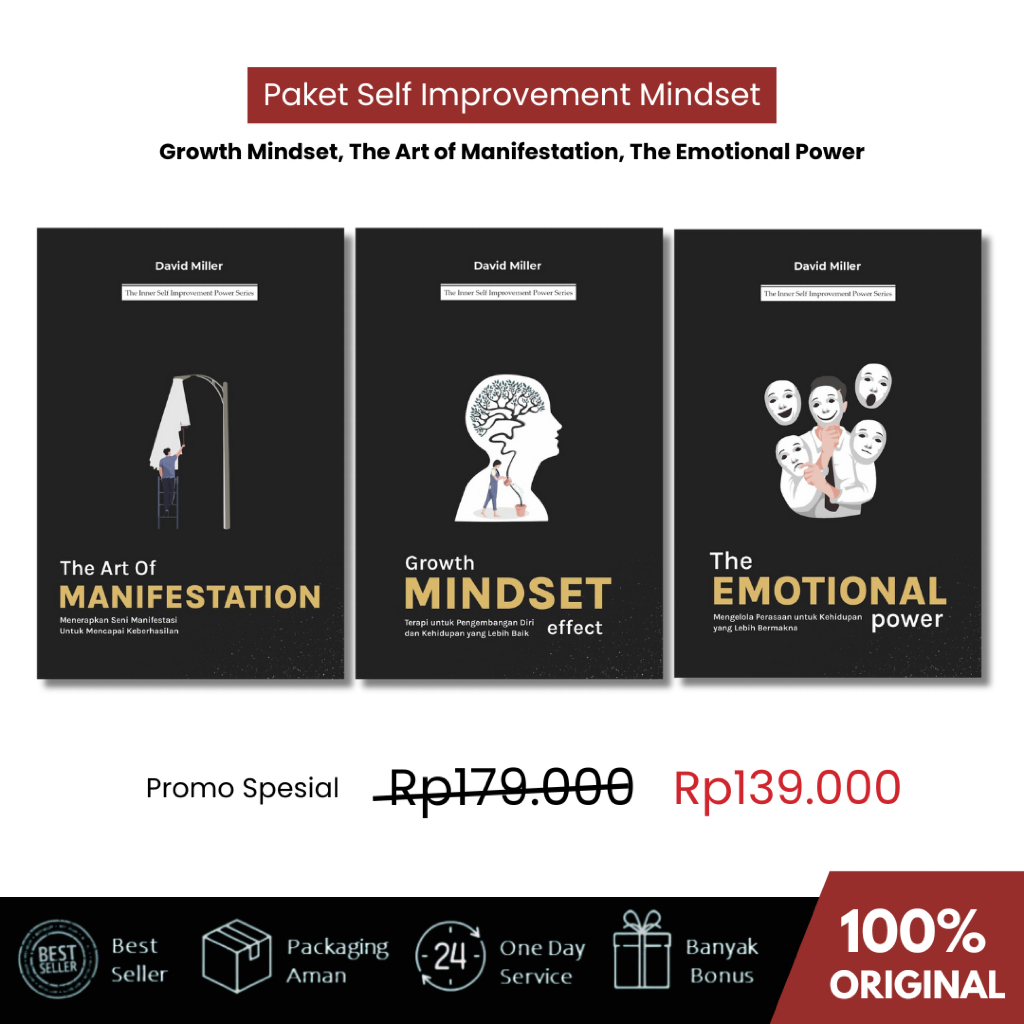 Jual Paket Self Improvement Mindset (Growth Mindset + The Art of ...