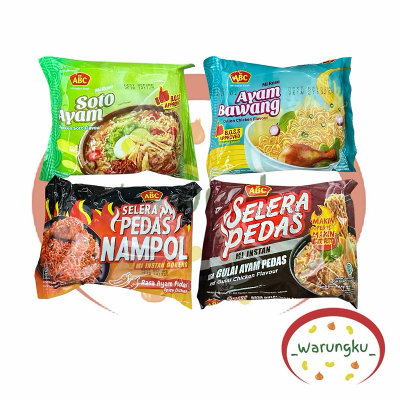 Jual MIE ABC 1Pcs Aneka Rasa Selera Pedas Mi Instan | Shopee Indonesia