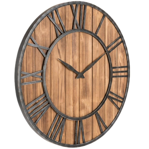 Jual Jam Dinding Kayu Jati Model Angka Romawi Klasik | Shopee Indonesia