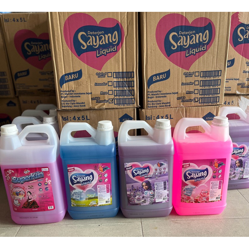 Jual Sayang Liquid Deterjen Laundry , cair 5 liter Original Fresh ...