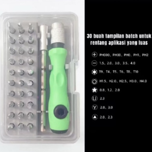 Jual Obeng Set 32 in 1 Multifungsi - Alat Reparasi HP Laptop Elektronik CR-V - Obeng toolkit ...