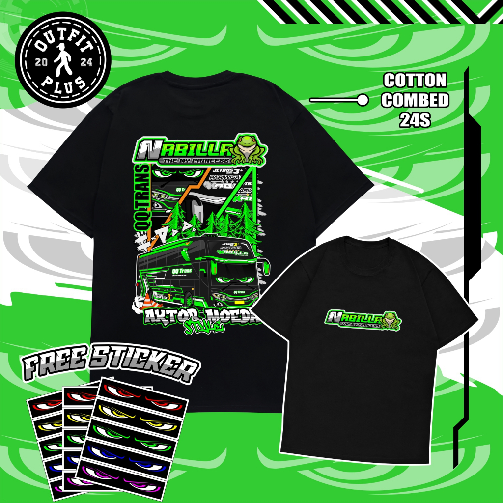 Jual Kaos Bus Mania Nabila QQ Trans Strobo Edition FREE STICKER - Baju ...