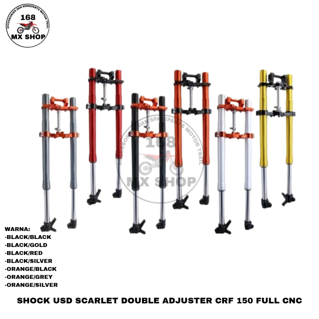 Jual Sokbeker Shock Upside Down Depan USD SCARLET DOUBLE ADJUSTER CRF 150 FULL CNC | Shopee ...
