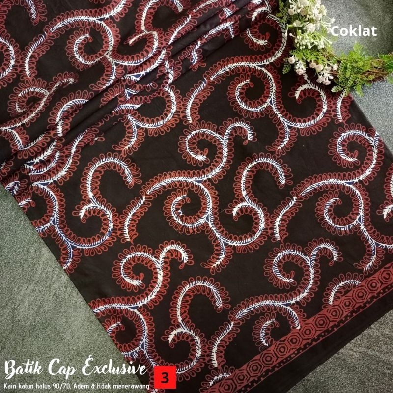 Jual KAIN BATIK CAP CETAK MOTIF KLASIK BATIK MOTIF UKEL BATIK CAP ...