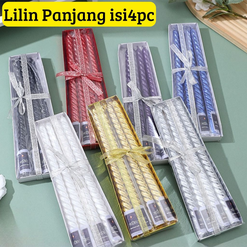 Jual Lilin Panjang Berulir Berwarna Gaya Eropa Lilin Ulang Tahun ...