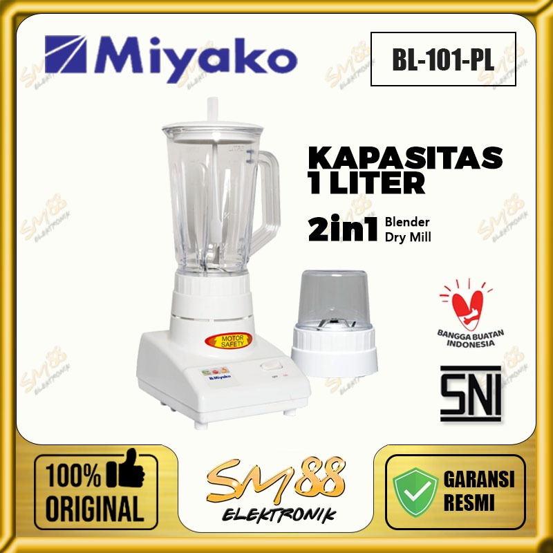 Jual MIYAKO BL-101-PL Blender Plastik 1 Liter Original Garansi Resmi ...