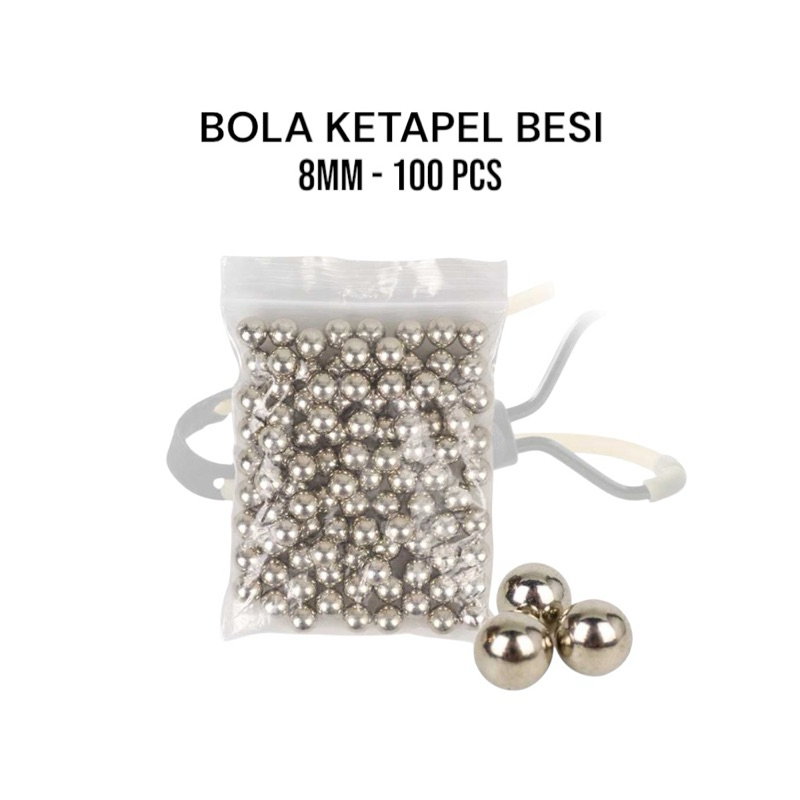 Jual 100 pcs biji bola besi 8mm / bola ketapel olahraga - rujakpala ...
