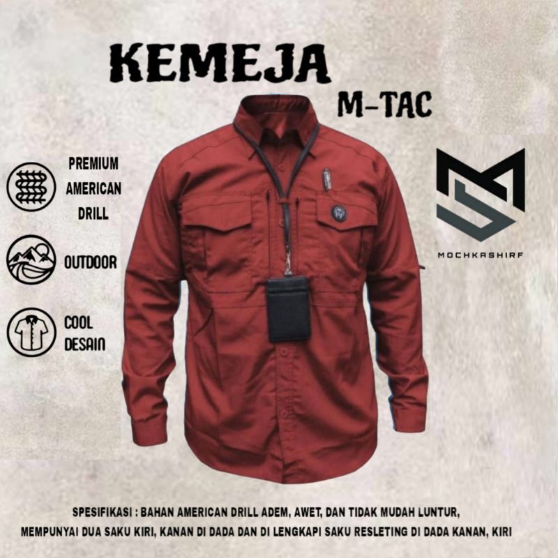 Jual Kemeja Lapangan M-Tac Lengan Panjang Original Premium Bahan driill ...