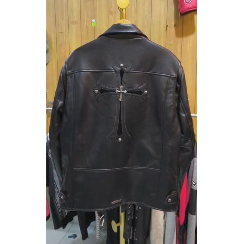 Jual Chrome Hearts Leather Jacket | Shopee Indonesia