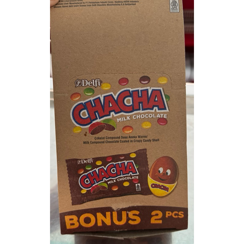 Jual Delfi Cha Cha Milk Chocolate 1 Box Isi 2 Renceng @20 Pcs (BONUS 2 ...