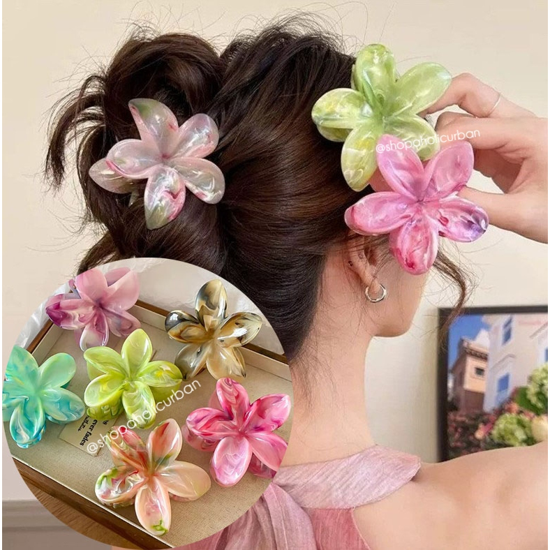 Jual Jepitan Rambut Bunga MARBLE Hairpin Marble Jepit Bunga Marble ...
