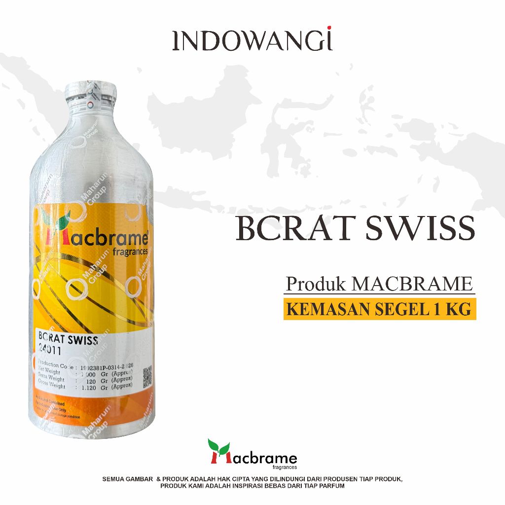 Jual Bibit Parfum BCRAT SWISS by MACBRAME Kemasan Segel 1kg | Shopee ...