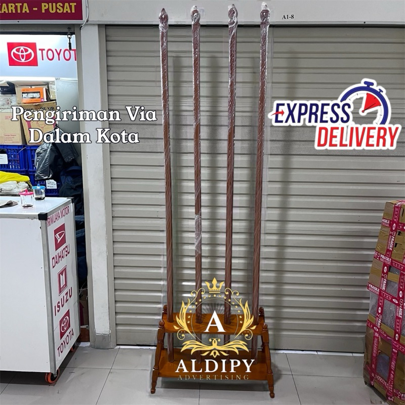 Jual Aldipy Tiang Pataka Bendera Ruangan Lobang 4 Satu Set Tiang Dan ...