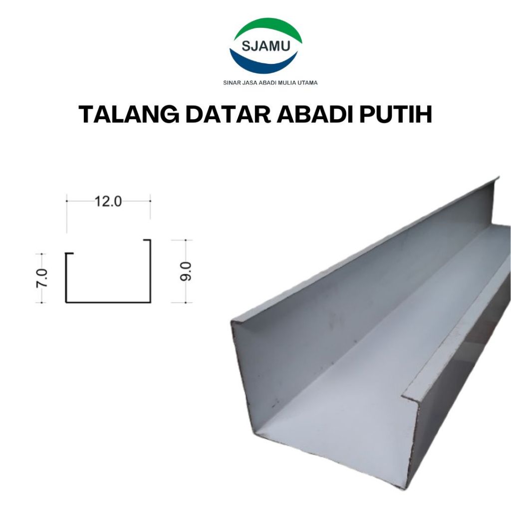 Jual Talang Air Rumah (SJAMU Talang Metal) Talang Datar Abadi Putih ...