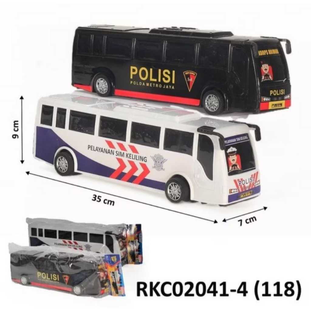 Jual COD MAINAN BUS POLISI PUTIH DAN HITAM BESAR / MAINAN MOBIL POLISI ...