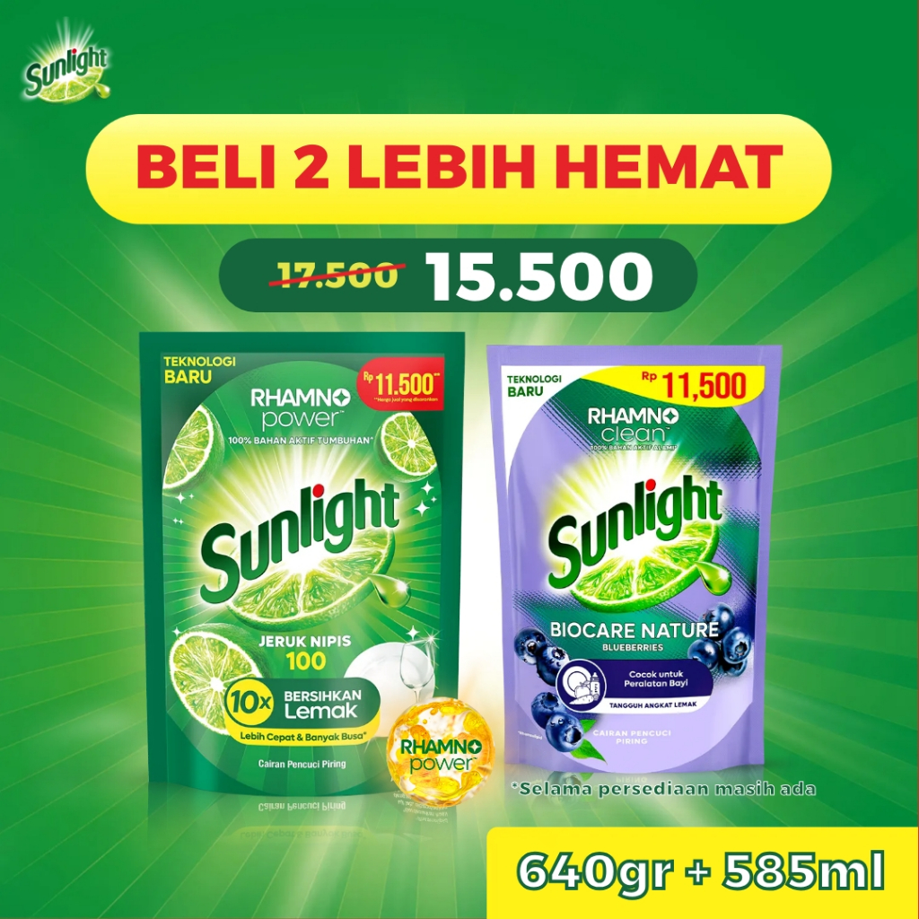 Jual [BELI 2 LEBIH HEMAT] Buy Sunlight Sabun Cuci Piring Jeruk Nipis ...