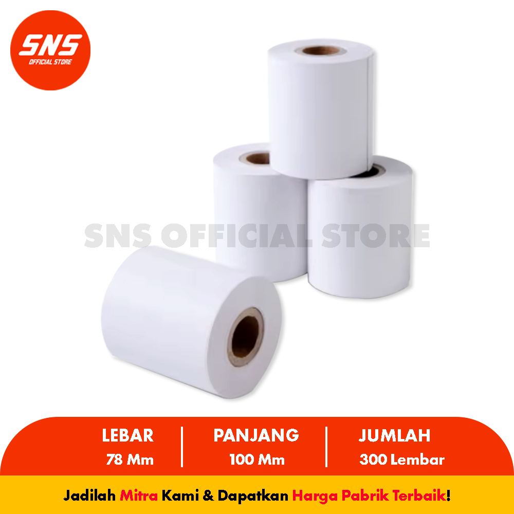 Jual Label Thermal 78 x 100 mm isi 300 Lembar SNS Kualitas Super ...