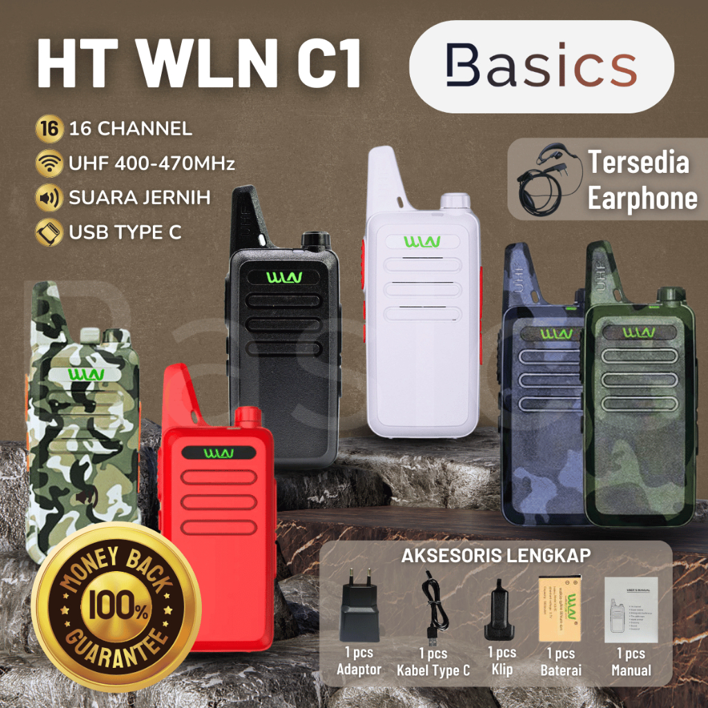 Jual WLN KD-C1 Walkie Talkie Full Set UHF KD C1 7 Hari Garansi | Two ...