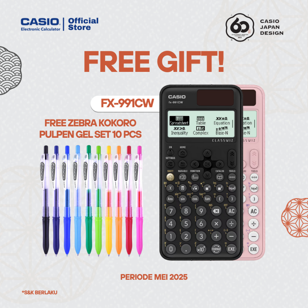 Jual Casio Calculator FX-991CW Scientific - Free Kokoro Gel Pen ...