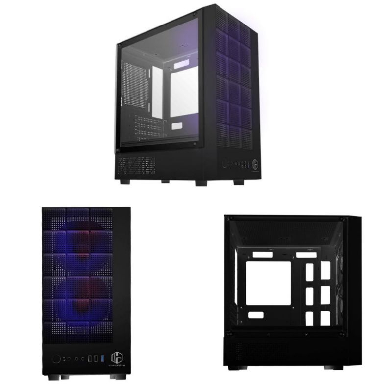 Jual Casing Cube Gaming SHACK Black / White mATX Free 2 Fan ARGB ...
