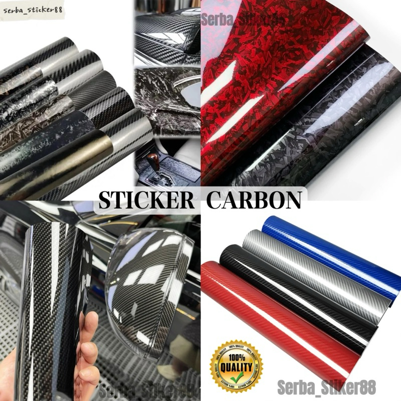 Jual Sticker Karbon Premium Stiker Carbon Motif Scotlet 6D L152Cm ...