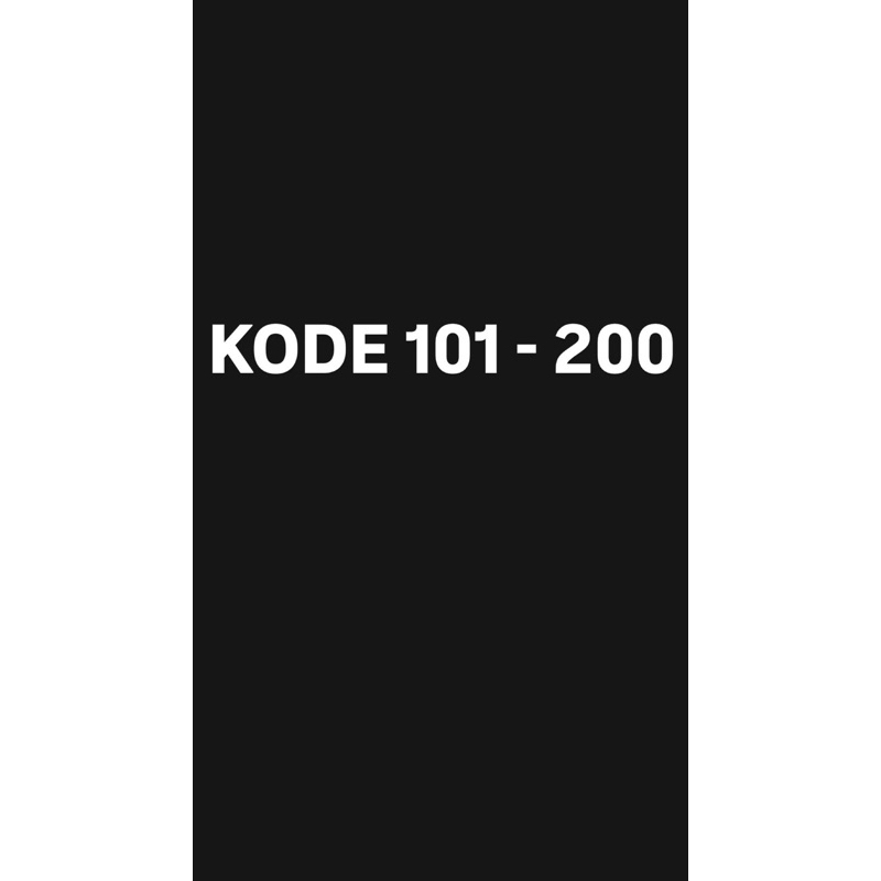 Jual Kode 101 - 200 (Manual 50K ) KPS | Shopee Indonesia