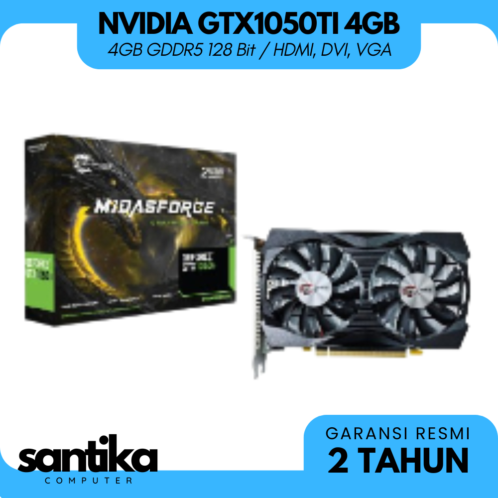 Jual Vga Nvidia Midasforce GTX 1050Ti GDDR5 4gb 128bit | Shopee Indonesia