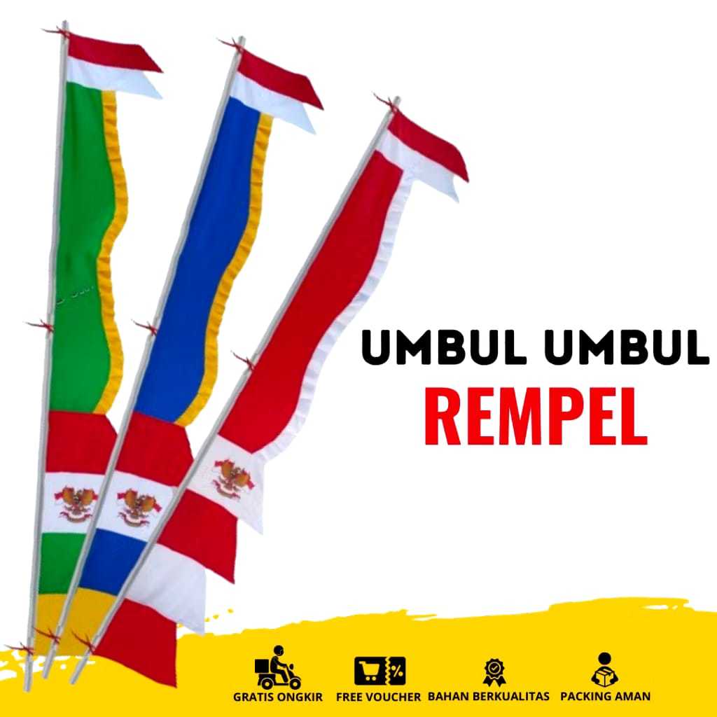 Jual BENDERA UMBUL UMBUL REMPEL BENDERA MERAH PUTIH MODEL KUDA LAUT ...
