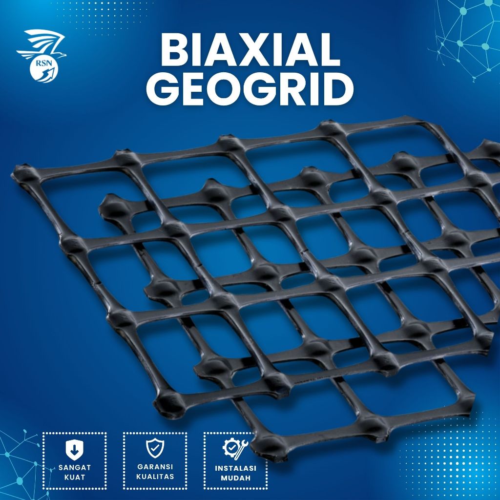 Jual PP Biaxial Geogrid 30-30Kn Civil Engineering Geogrid Ukuran(3,95m ...