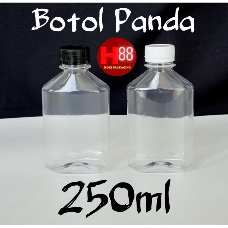 Jual Botol Panda 250 ml / Botol Gepeng / Plastik Tebal / Kemasan ...