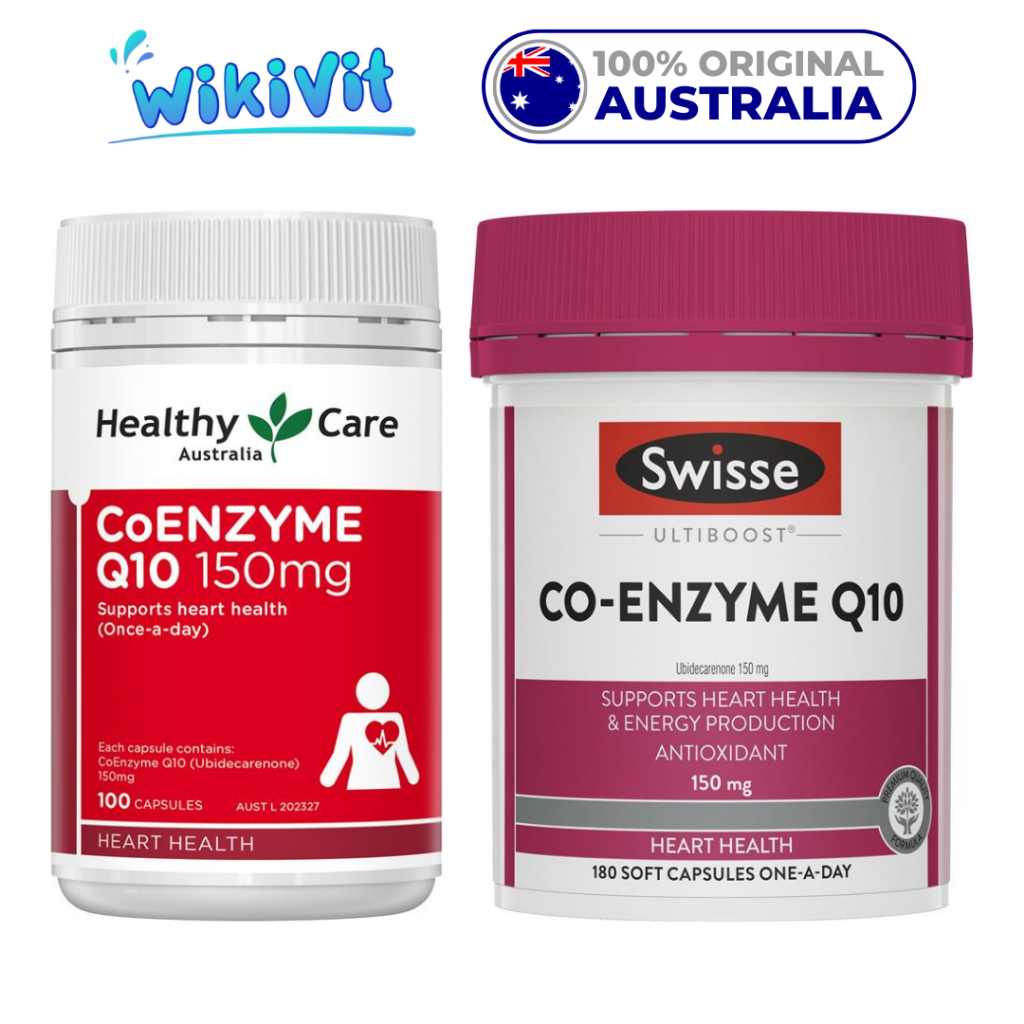 Jual HEALTHY CARE CoEnzyme Q10 150mg 100 Capsules / SWISSE Co-Enzyme Q10 150 mg 180 / CoQ10 30 ...