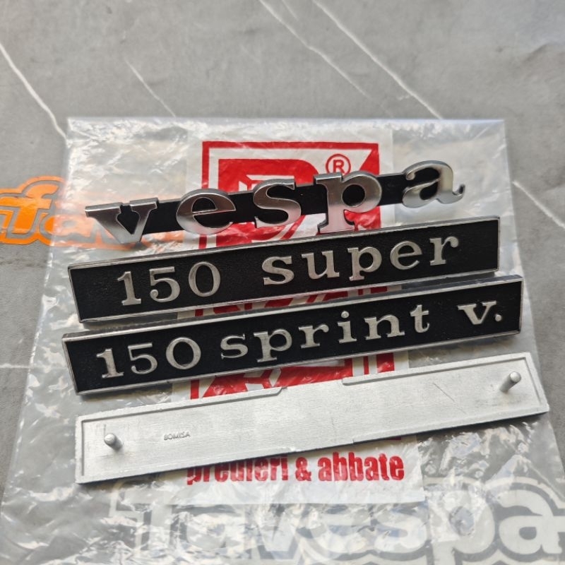 Jual Emblem Logo Balok Vespa Super Sprint Bomisa Detail | Shopee Indonesia