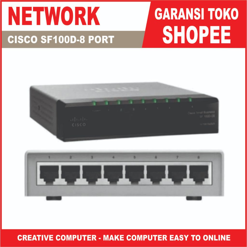 Jual SWITCH HUB CISCO SF100D-8 PORT | Shopee Indonesia