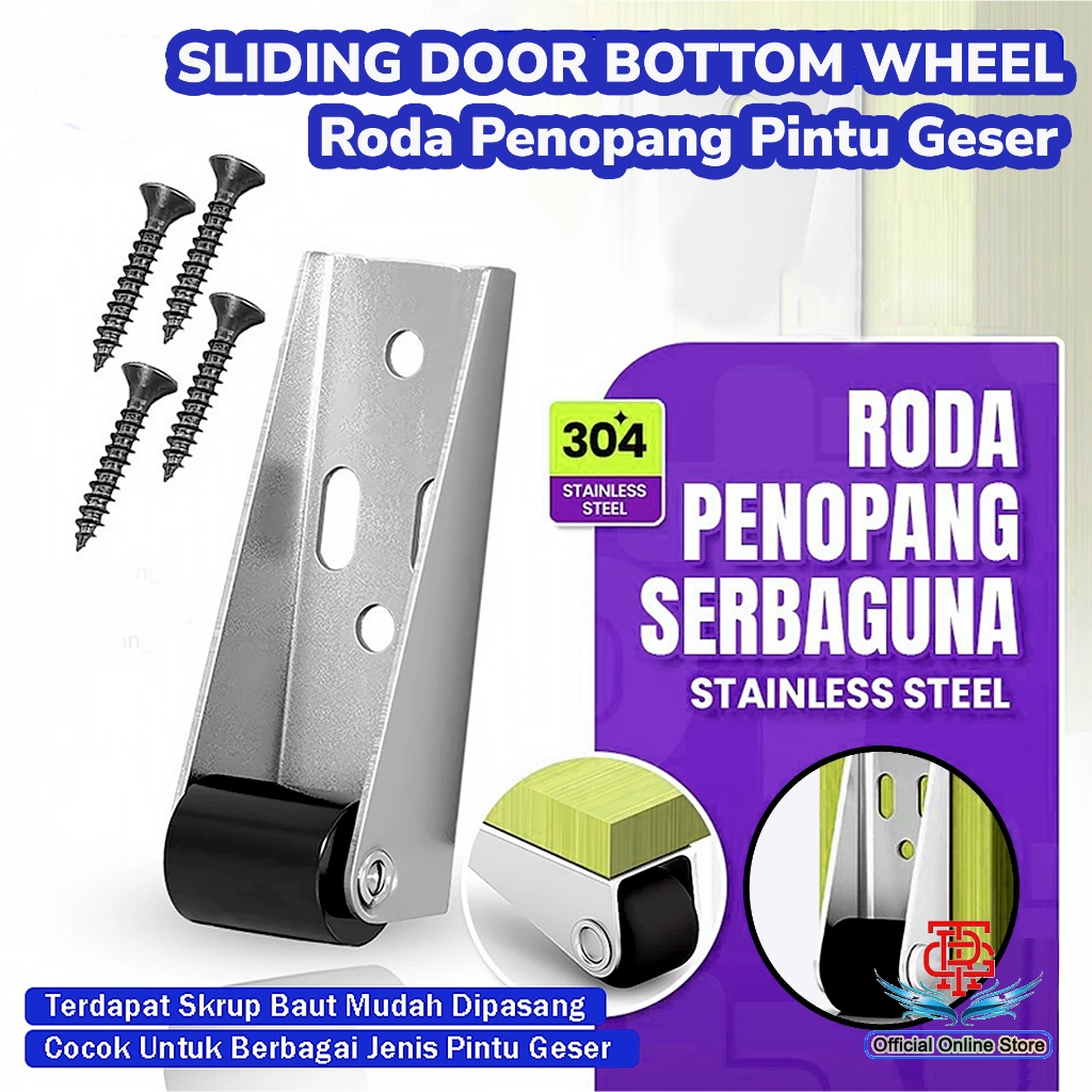 Jual Roda Sliding Penopang Penahan Peninggi Penyangga Rel Bawah Pintu ...