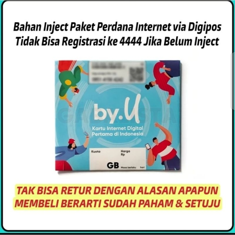Jual ( WAJIB INJECT KUOTA ) KARTU PERDANA BYU PERDANA KART BY U ...