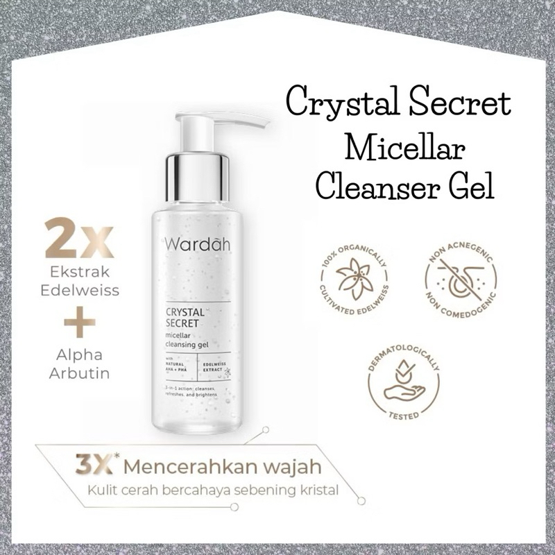 Jual Wardah Crystal Secret Micellar Cleansing Gel 95ml | Shopee Indonesia