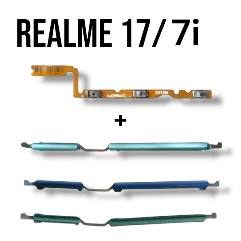 Jual TOMBOL + FLEXIBLE ON OFF VOLUME SATU SET REALME C17 / 7i FULLSET | Shopee Indonesia