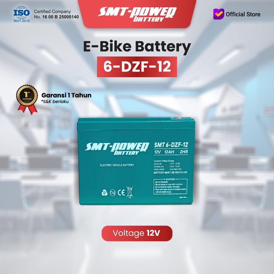Jual Battery Aki Sepeda Listrik SMT Power 12V 12AH 6-DZF-12 2HR Baterai ...